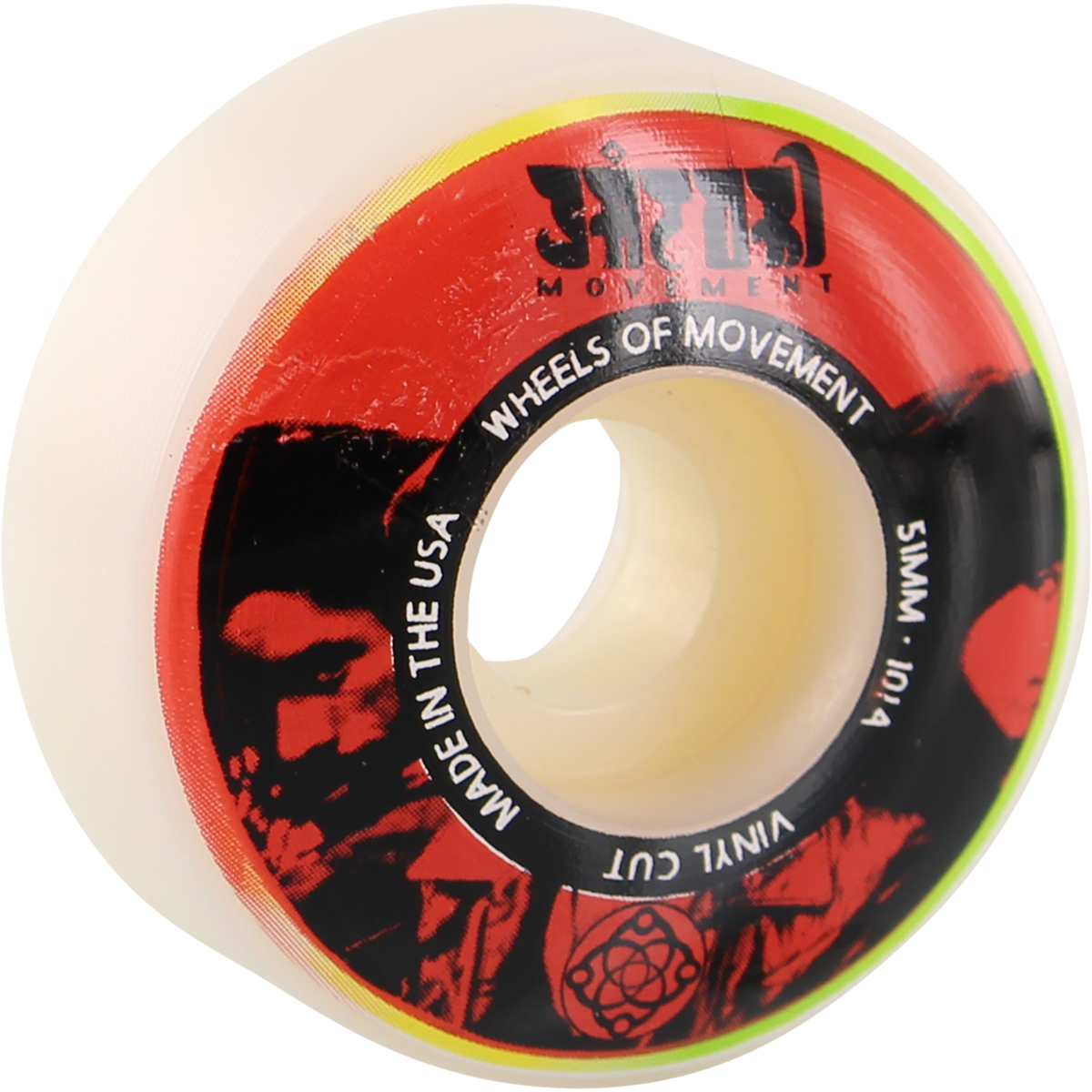 Satori Vinyl 51mm 101a White/Red Skateboard Wheels (Set of 4 ...